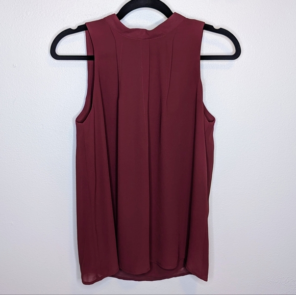 Boutique | Tops | Small Red Wine Sleeveless Lined Blouse | Poshmark